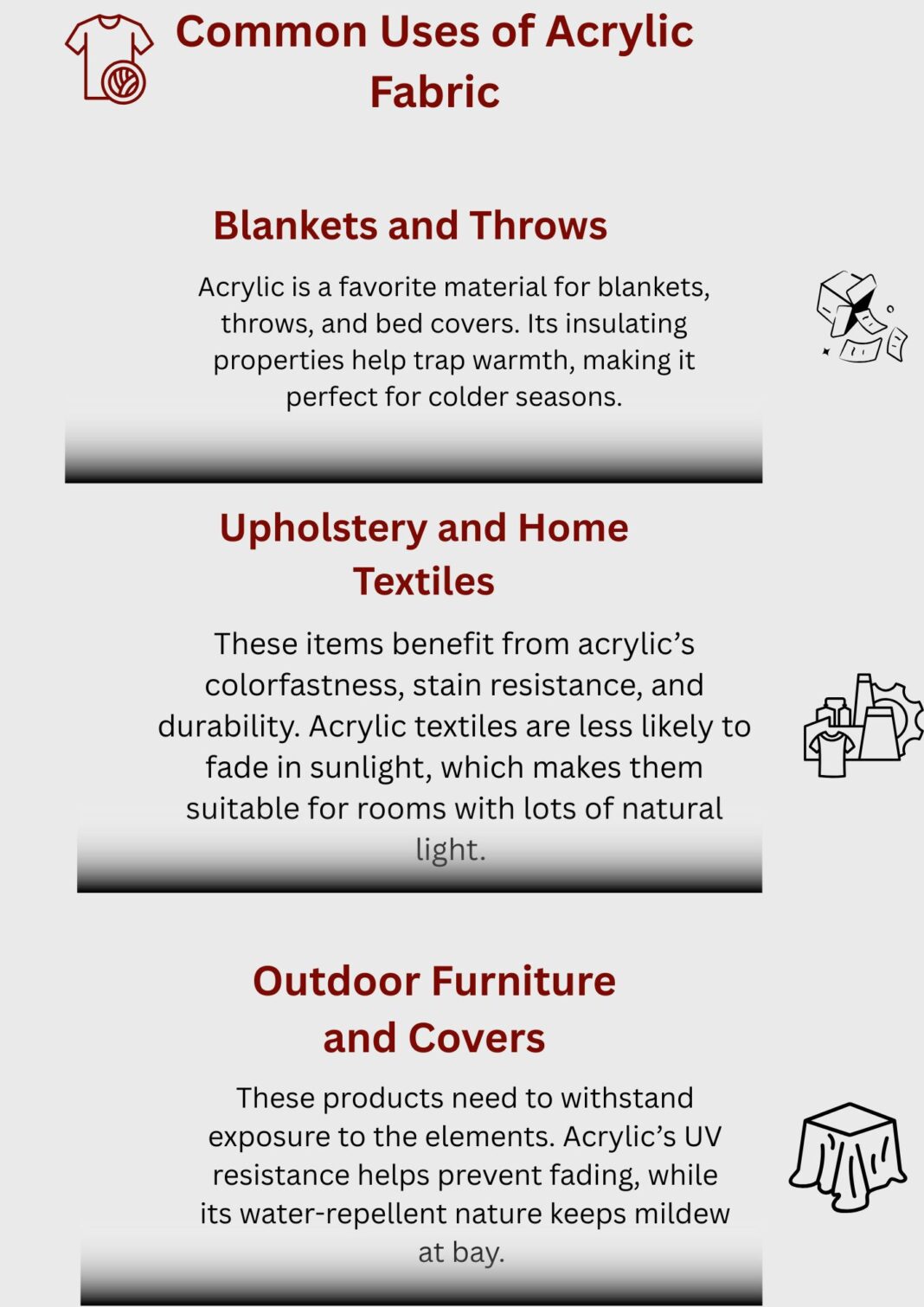 does acrylic fabric shrink