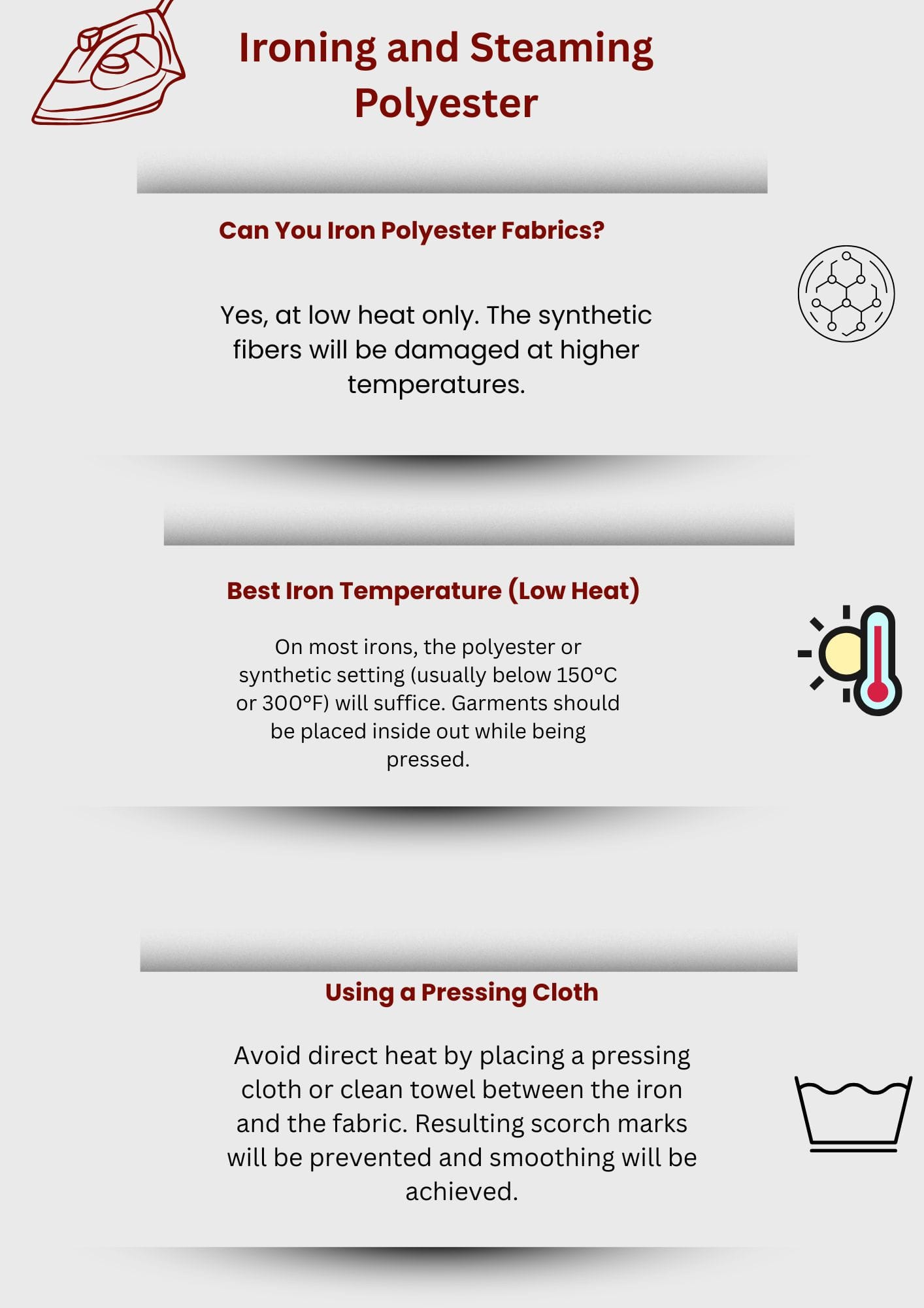 how to clean 100% polyester